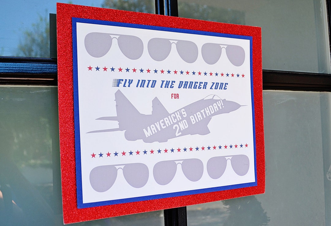 High Flying Ace Aviator CUSTOM Fly Into the Danger Zone 8"x10 ...