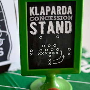 Football Concession Stand Sign CUSTOM NAME 4" X 6" PDF Digital Download ...