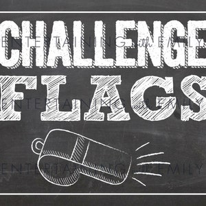 Football Challenge Flags Stickers Instant Download PDF Digital ...