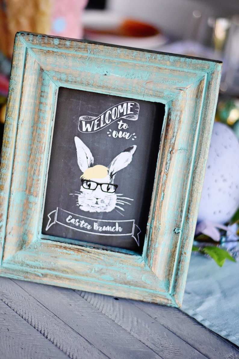 Welcome to Easter Brunch Bunny Party Hipster Bunny Instant - Etsy