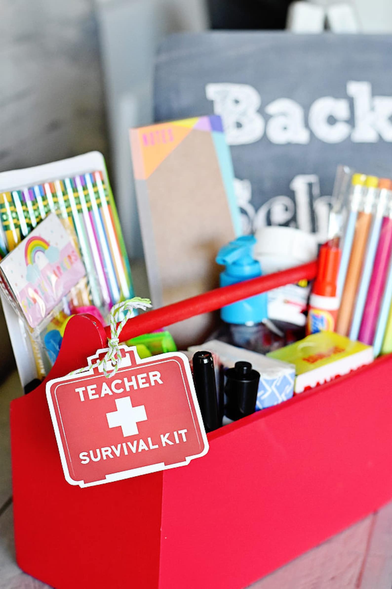 Back to School Teacher Survival Kit Gift Tags Instant | Etsy