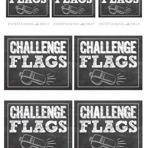 Football Challenge Flags Stickers Instant Download PDF Digital ...