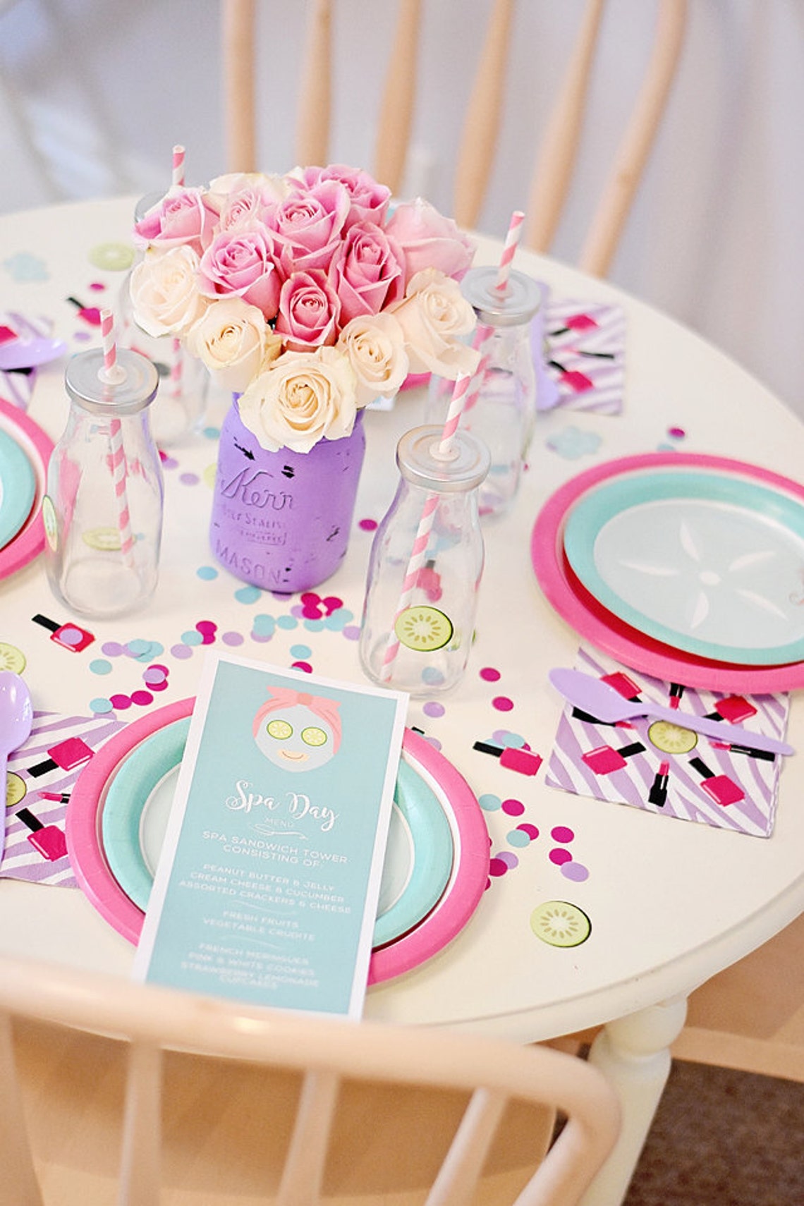 Spa Party Printable Spa Food Menu EDITABLE INSTANT DOWNLOAD - Etsy