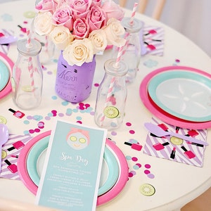 Spa Party Printable- Spa Food Menu, EDITABLE INSTANT DOWNLOAD Home ...