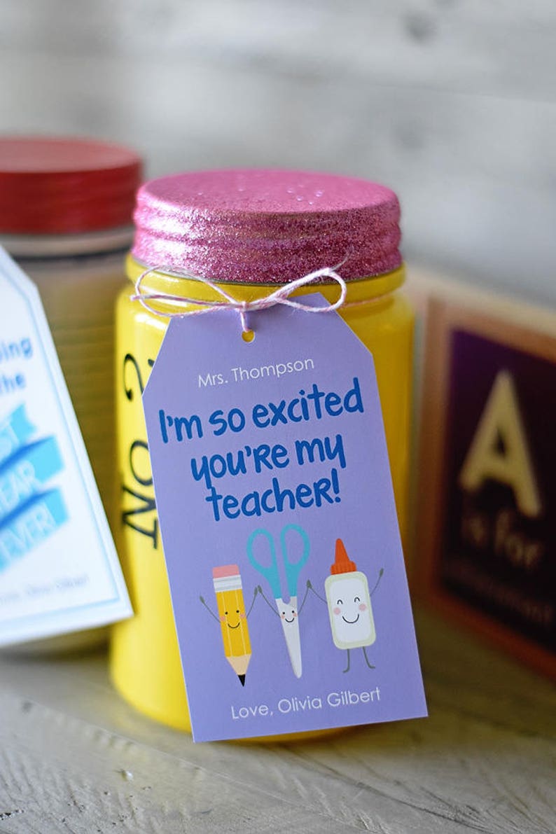 Teacher Back to School Printable Editable PDF Gift Tag Kindergarten ...