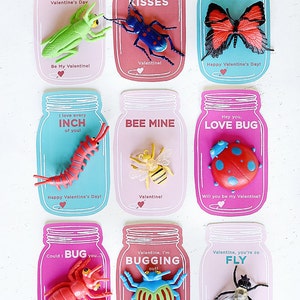 Love Bug Valentines, Happy Valentine's Day, Bee Mine, Mason Jar Bugs ...