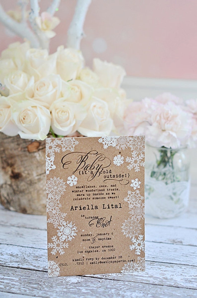 Baby It's Cold Outside Invitation Winter Wonderland - Etsy