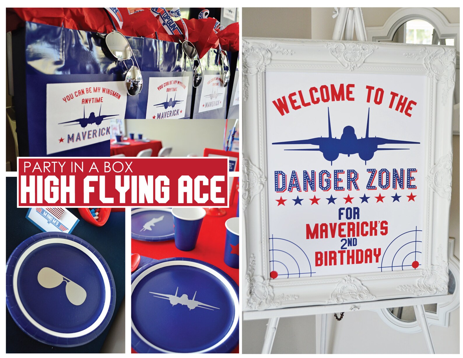 High Flying Ace Maverick printable Party in a Box - Etsy
