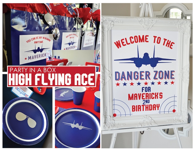 High Flying Ace Maverick printable Party in a Box - Etsy