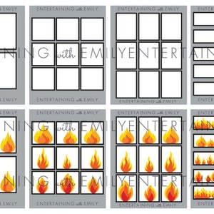 Burning Building Fire in Windows Printable PDF Instant Download for ...