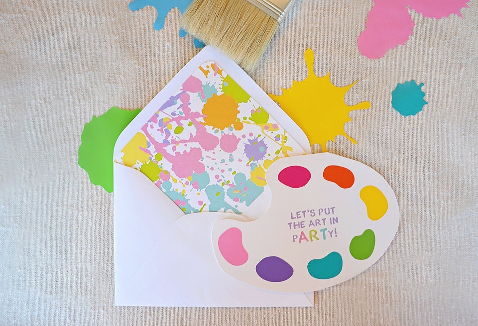 Artist Palette Invitation Template