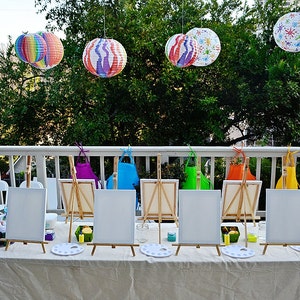 Art Party "canvas Painting Station", PRINTABLE PDF Sign, 4"x6", Instant ...