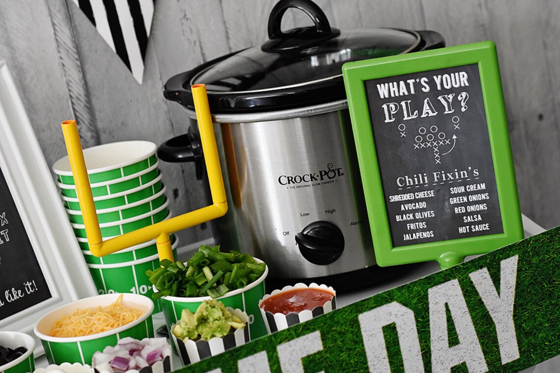 Football Chili Bar Instant Download PDF Digital 5 X 7 - Etsy