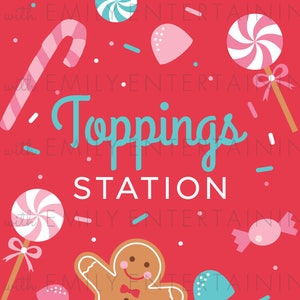 Gingerbread House Decorating Party Toppings Station 4x6 Instant ...