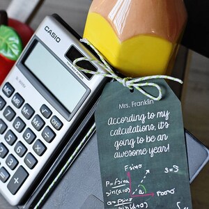Math Teacher Gift Tag, According to Calculations, Printable Editable ...