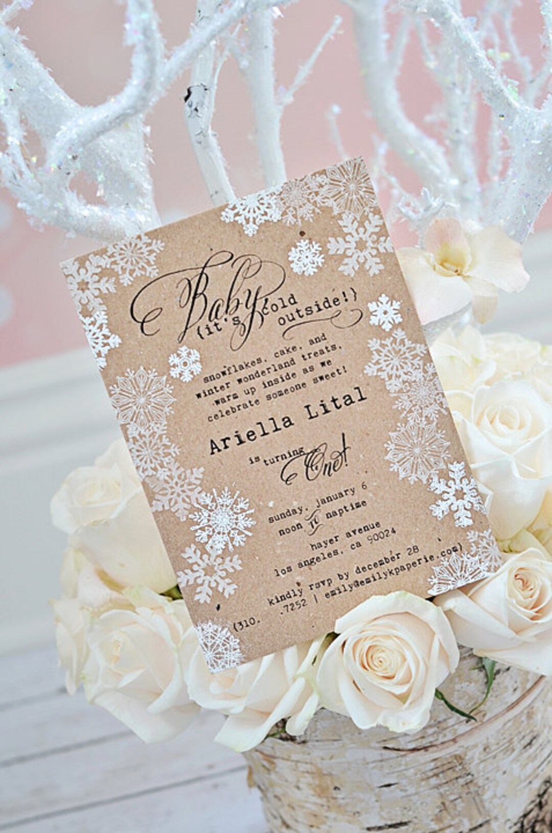 Baby It's Cold Outside Invitation Winter Wonderland - CUSTOM Birthday ...