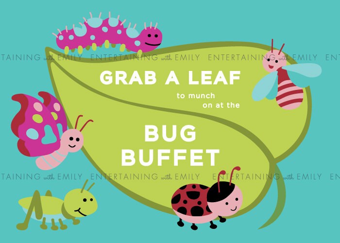 Love Bug Grab a Leaf to Munch at the Bug Buffet | Etsy