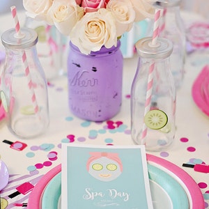 Spa Party Printable- Spa Food Menu, EDITABLE INSTANT DOWNLOAD Home ...