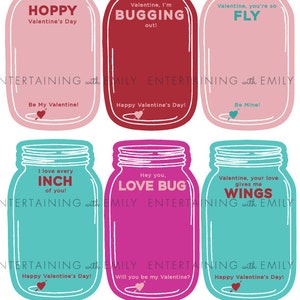 Love Bug Valentines, Happy Valentine's Day, Bee Mine, Mason Jar Bugs ...