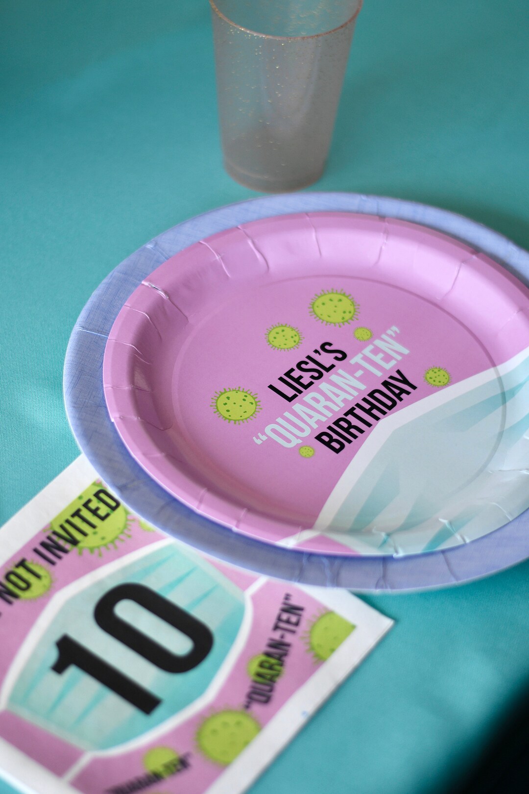 Custom Paper PLATE Design File for Printing, Quarantine Birthday ...