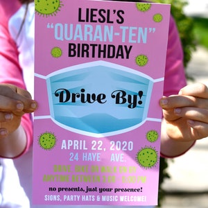 Custom Paper PLATE Design File for Printing, Quarantine Birthday ...