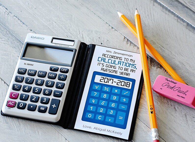 Math Teacher Gift Tag According to Calculations Printable - Etsy