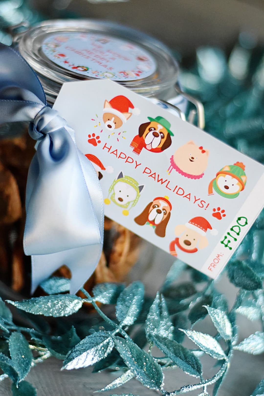Dog Holiday Gift Tags INSTANT DOWNLOAD PDF, Dog Tags Printable, Puppy ...