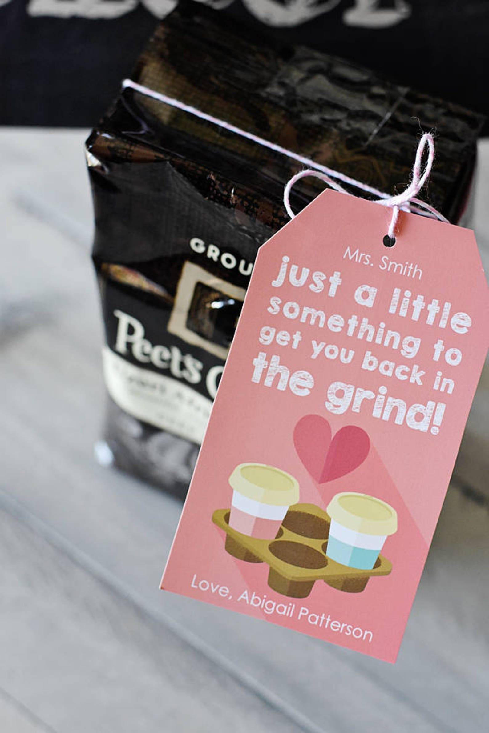 Teacher Coffee, Thanks a Latte PRINTABLE Editable PDF Gift Tag, Back in ...