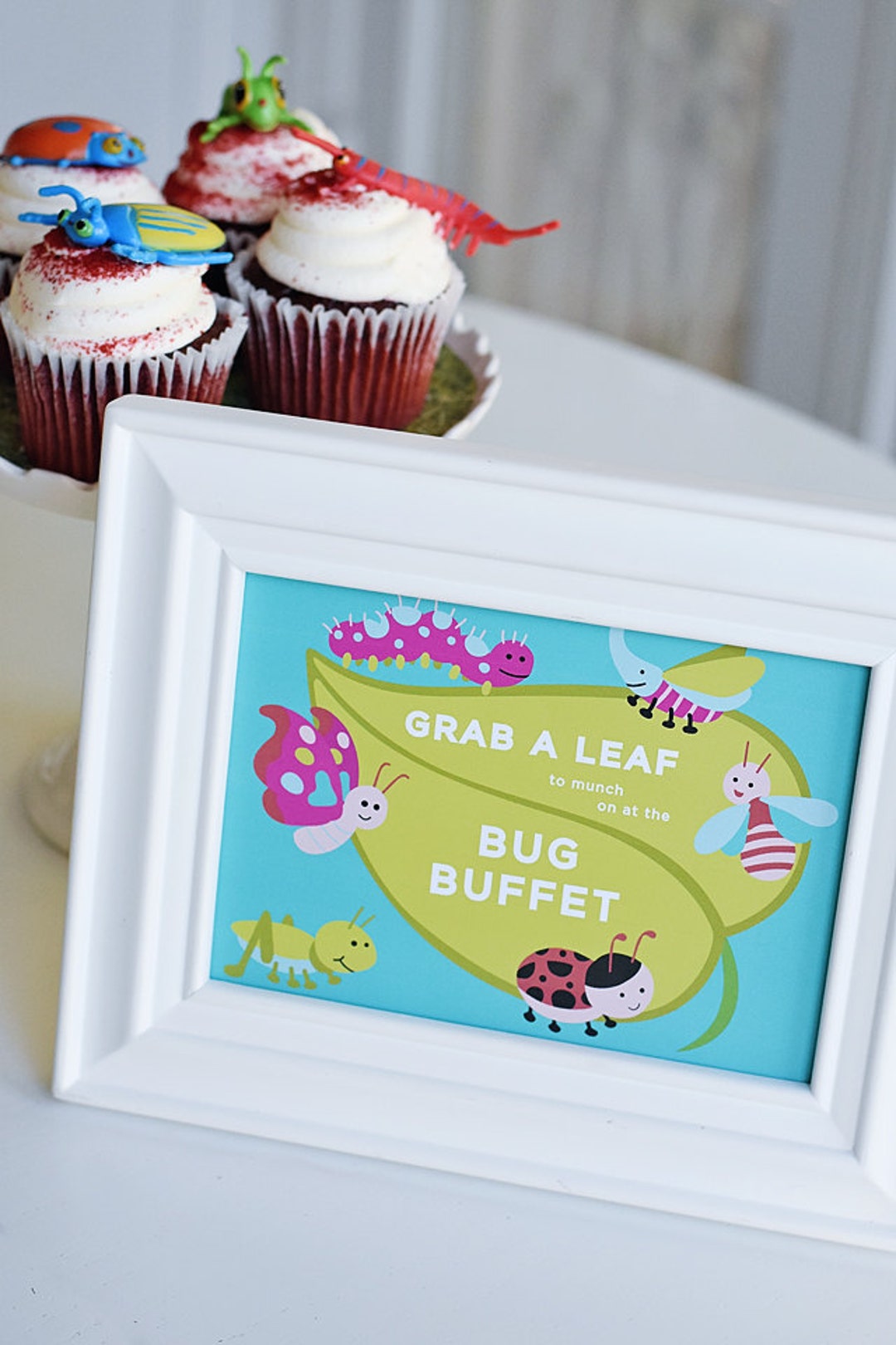 Love Bug "grab a Leaf to Munch at the Bug Buffet" Tabletop Sign, Buffet ...