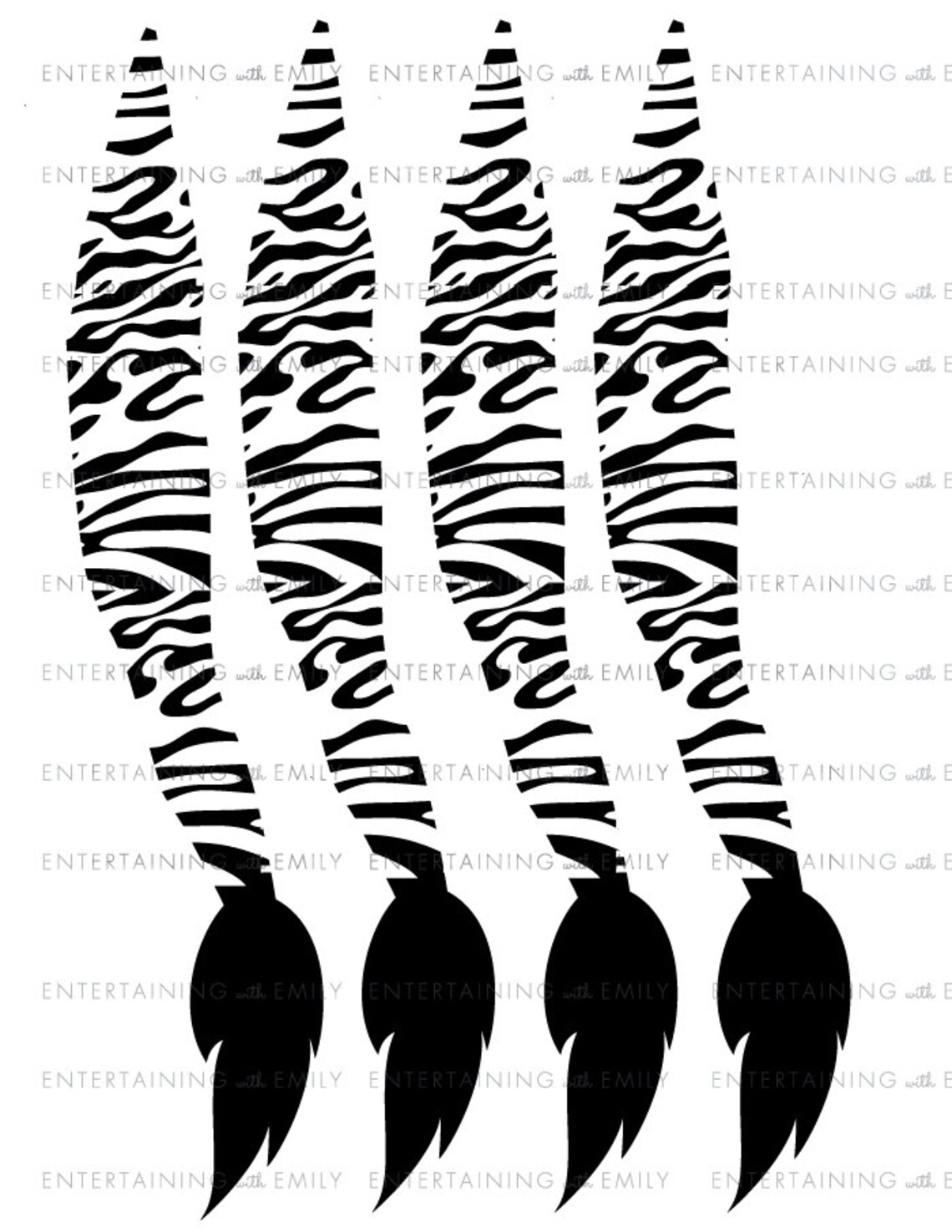Modern Safari Party - Pin the Tail on the Zebra 36" X 36" INSTANT ...