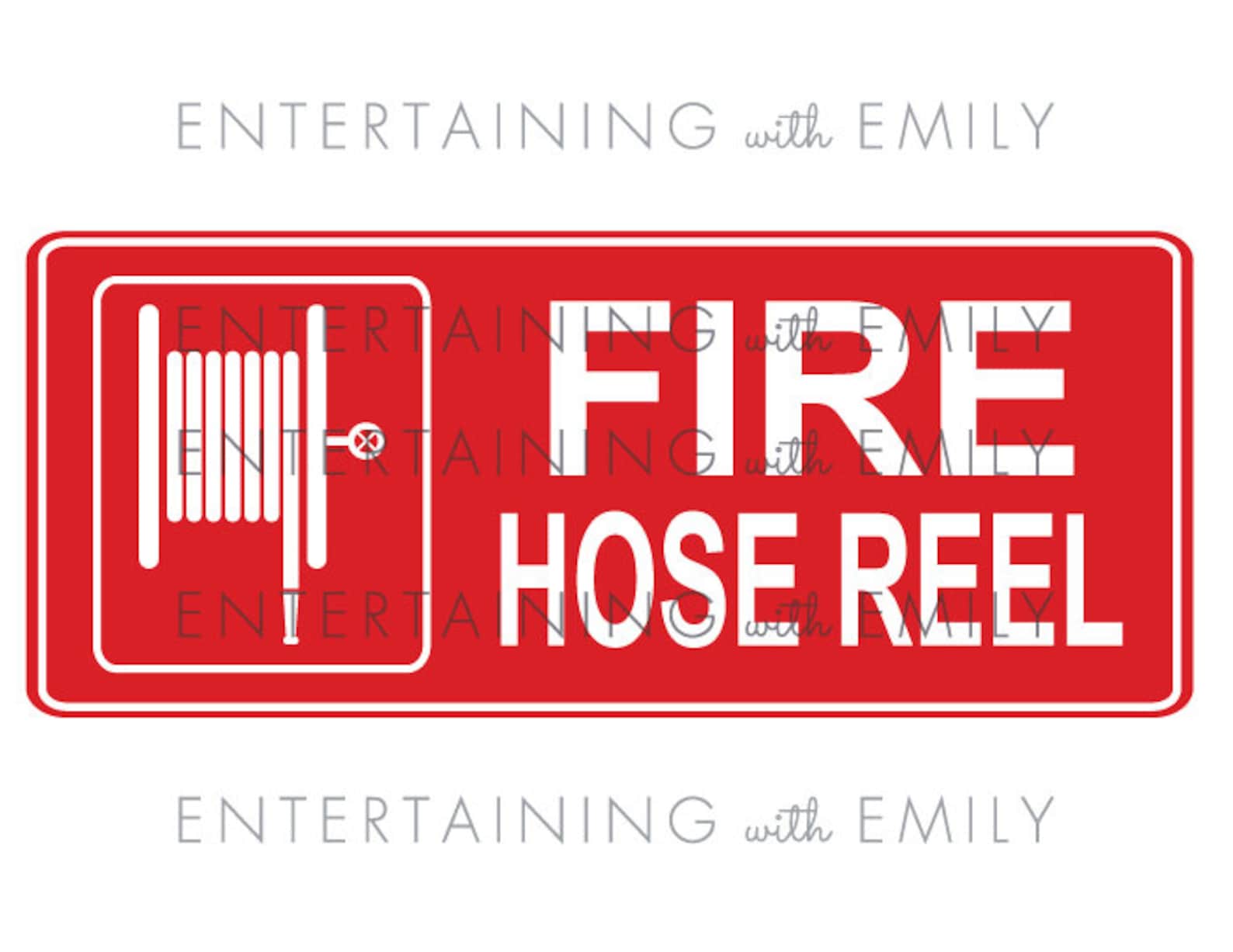 Fire Hose Reel Printable PDF Instant Download Sign for Fire - Etsy Canada