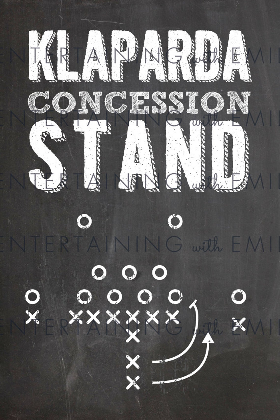 Football Concession Stand Sign CUSTOM NAME 4 x 6 | Etsy