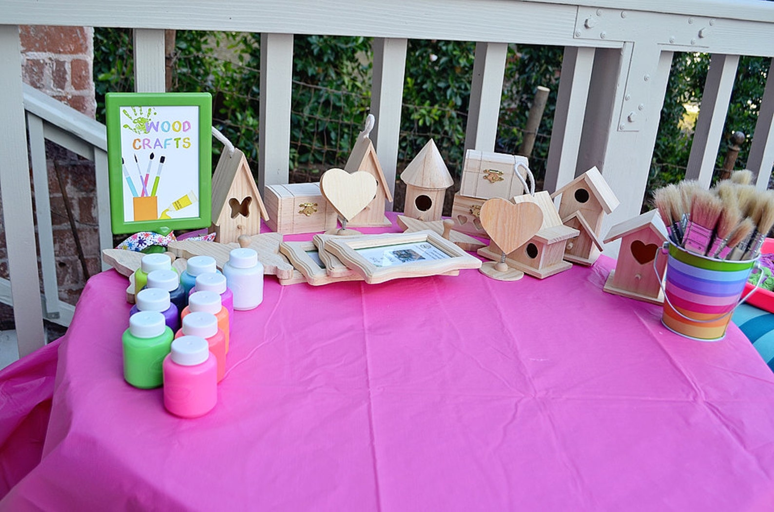 Art Party wood Crafts Station PRINTABLE PDF Sign - Etsy