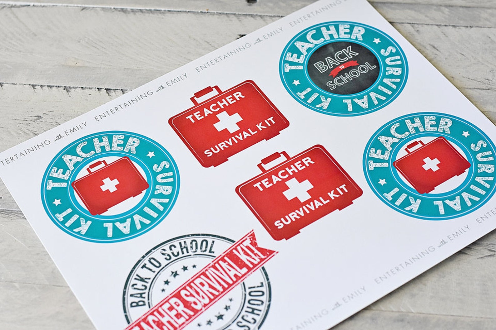 Back to School Teacher Survival Kit Gift Tags Instant - Etsy