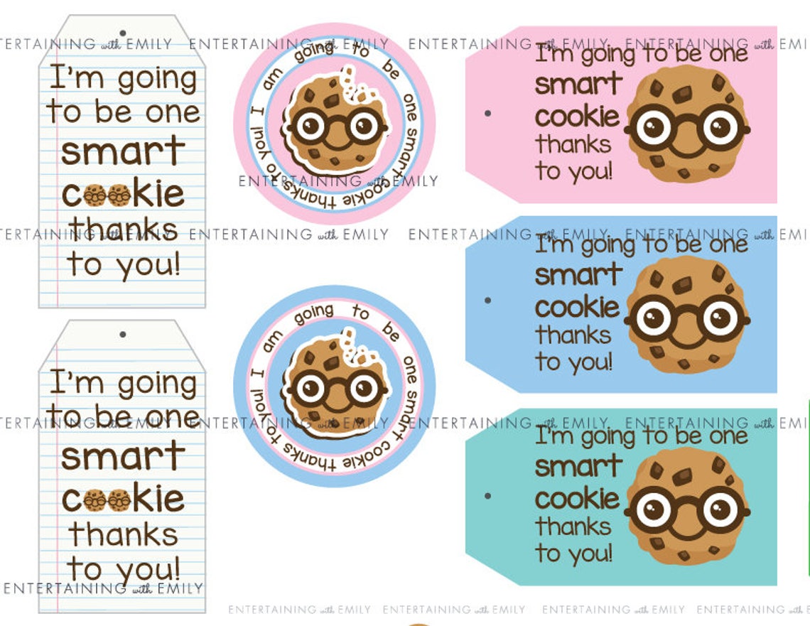 Back to School Teacher Gift Smart Cookie Printable PDF Gift - Etsy