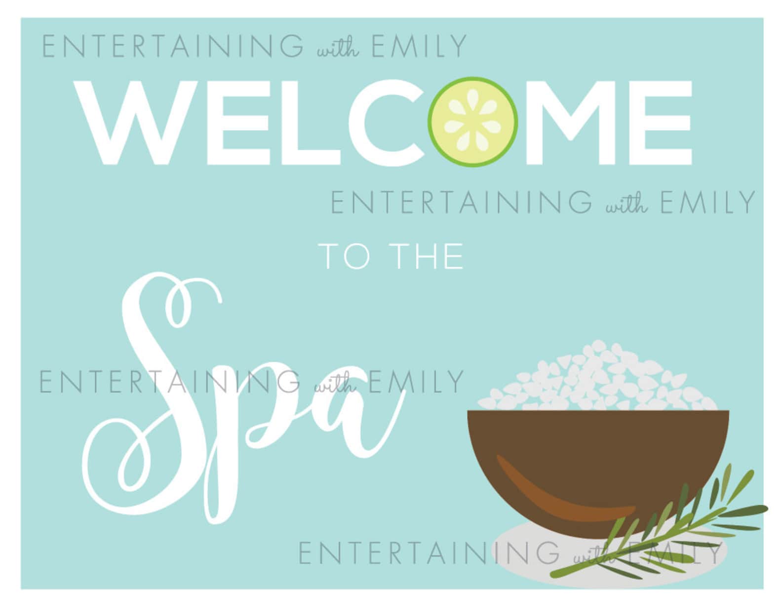 Spa Party Printable 'Welcome to the Spa' 8.5 x | Etsy