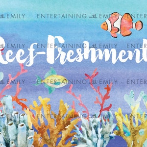 Reef-freshments Tabletop Buffet Sign Instant Download Printable 4x6 ...