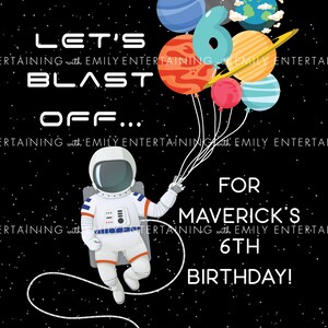 Welcome Sign, Let's Blast Off, 16"x20" Digital Printable PDF Outer ...