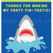 Shark Party Thank You Tags, Goody Bag Tags, Goodie Bag, Party Favors ...