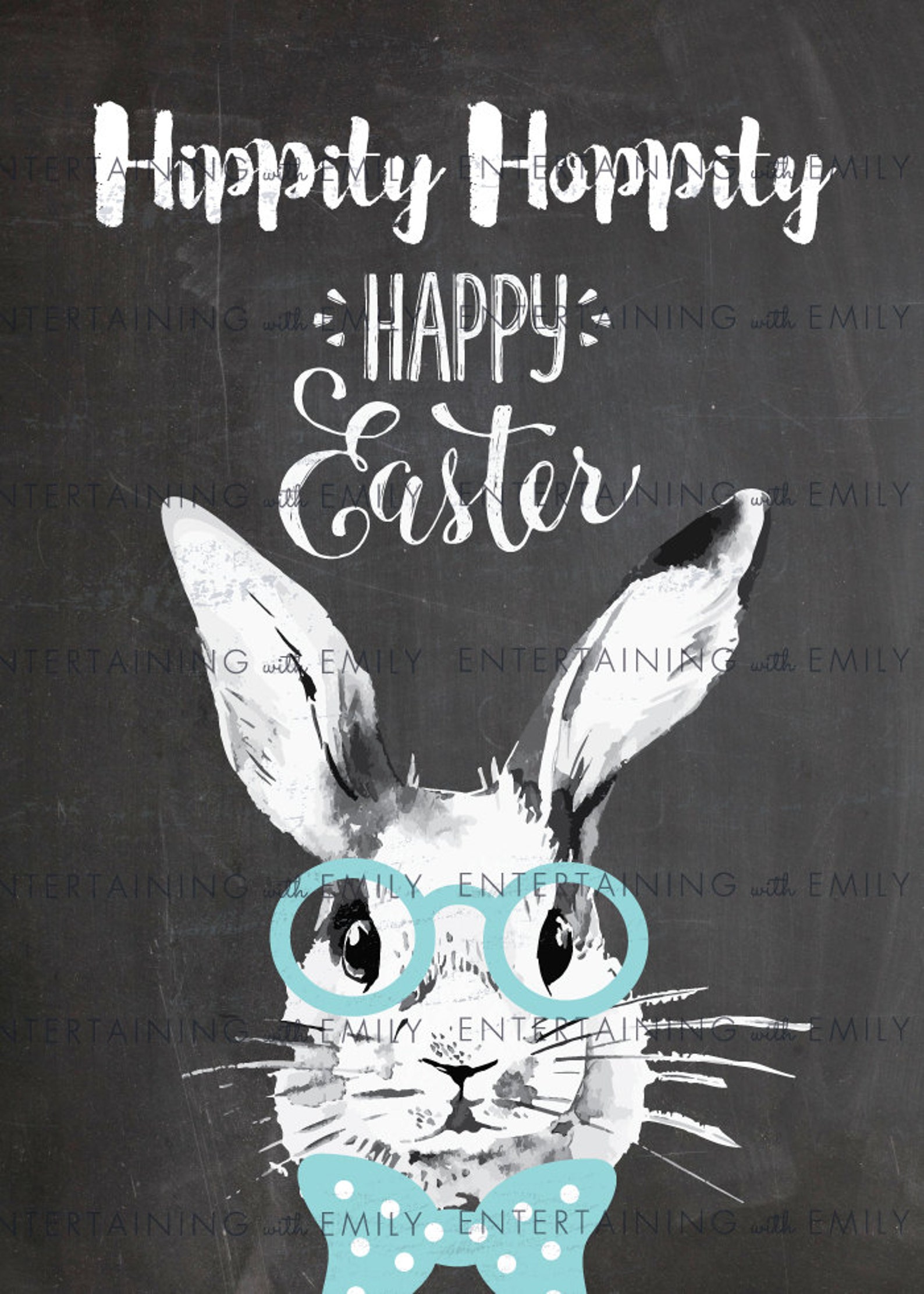 Hippity Hoppity Happy Easter Brunch Bunny Party Instant - Etsy