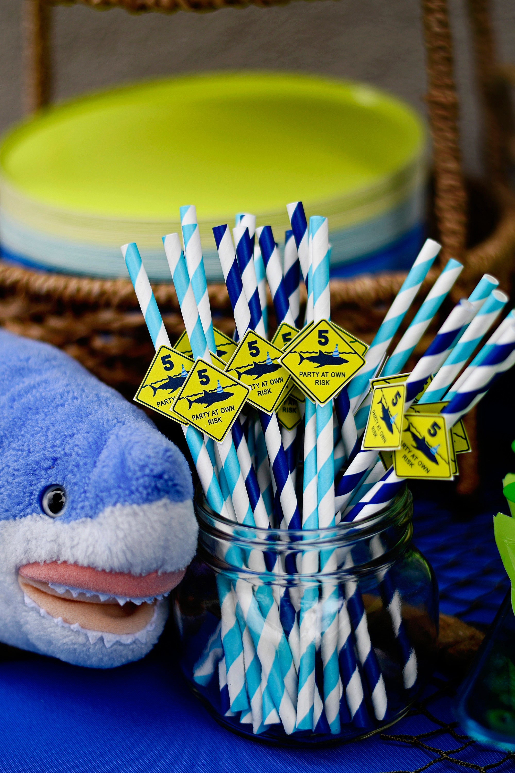 Shark Party 8x10 Digital Printable PDF Tabletop | Etsy