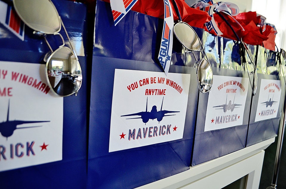 High Flying Ace Aviator Party Maverick Party Favor Gift Tags - Etsy
