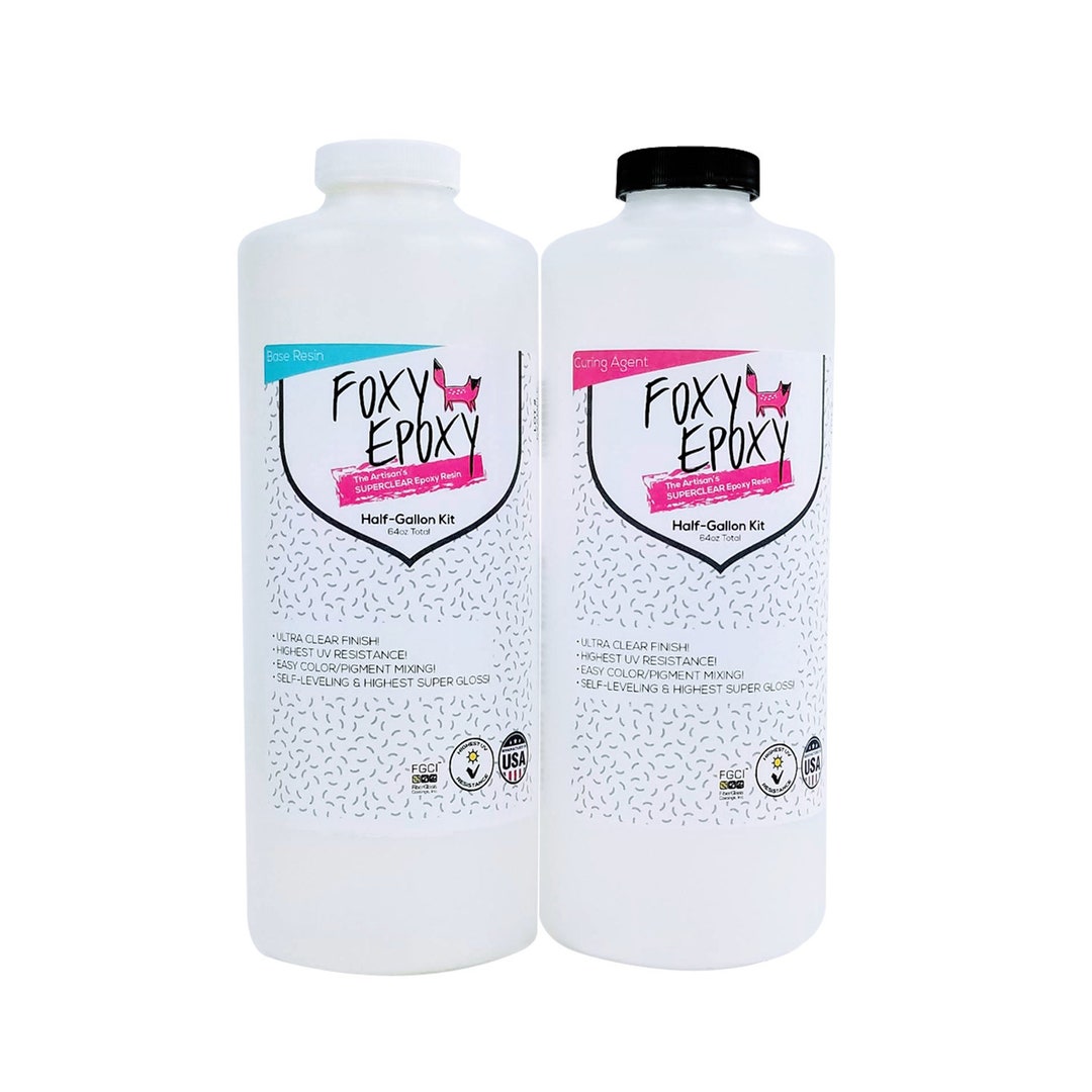 Foxy Epoxy 1/2 Gal (64oz) 1:1 UV Art Epoxidharz für Ringe, Schmuck ...