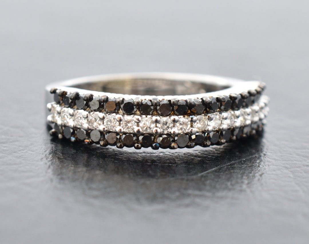WHITE GOLD Wedding Ring, Diamond Wedding Ring, White Gold Diamond ...