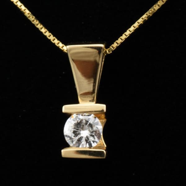 Channel Set Necklace - Etsy