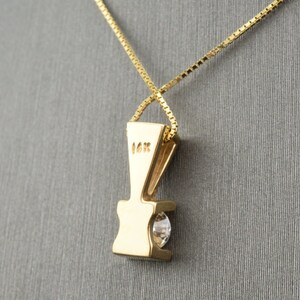 0.25CT Diamond Solitaire Channel Set Necklace/solitaire Diamond Pendant ...