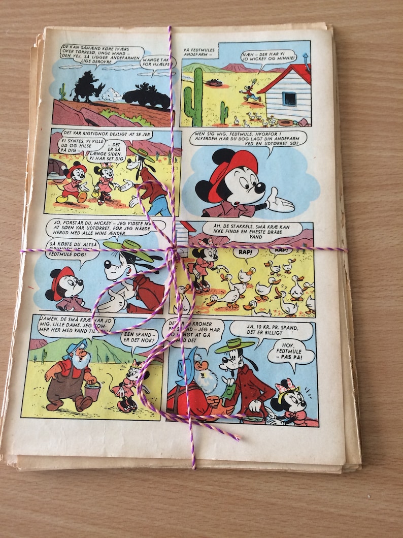 Vintage Cartoons Sheets / Danish Cartoons / English Cartoons / Ephemera ...