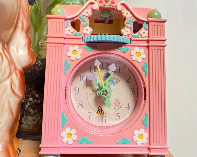 Vintage 1990s Polly Pocket Fun Time Clock Play Set Pink Variation ...