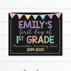 School Chalkboard Printable Sign / Primary Colors School | Etsy
