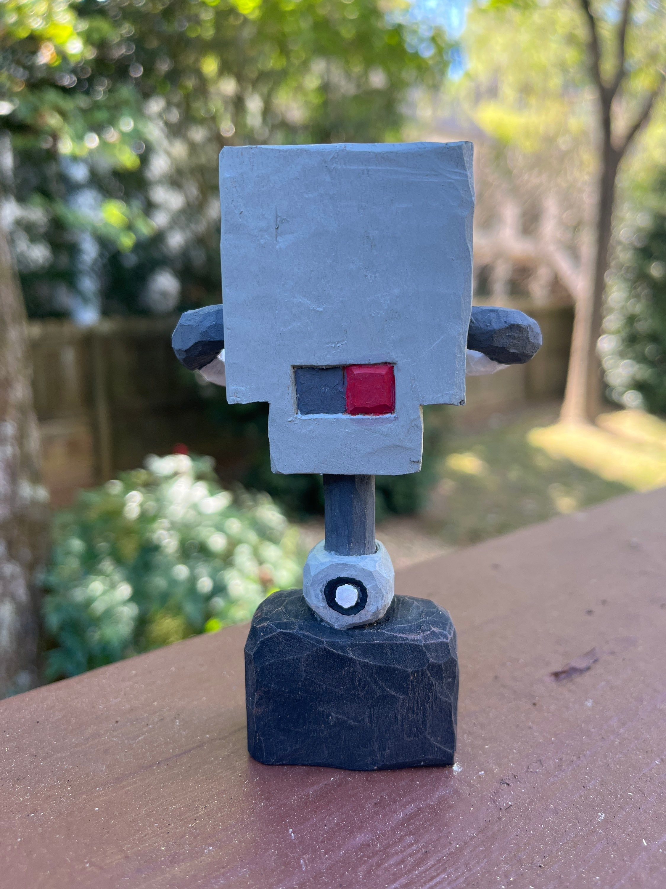 Mettaton Robot Sculpture, Handmade Wood Carving, Undertale Hand-carved ...